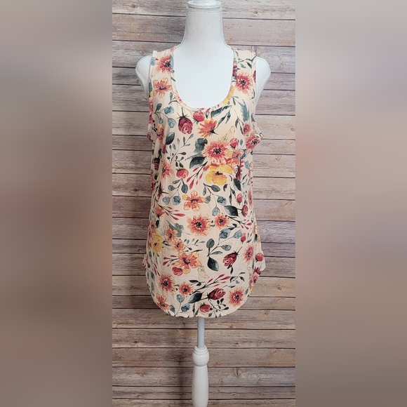 LuLaRoe | Tops | Lularoe Large Floral Tank Top Large | Poshmark